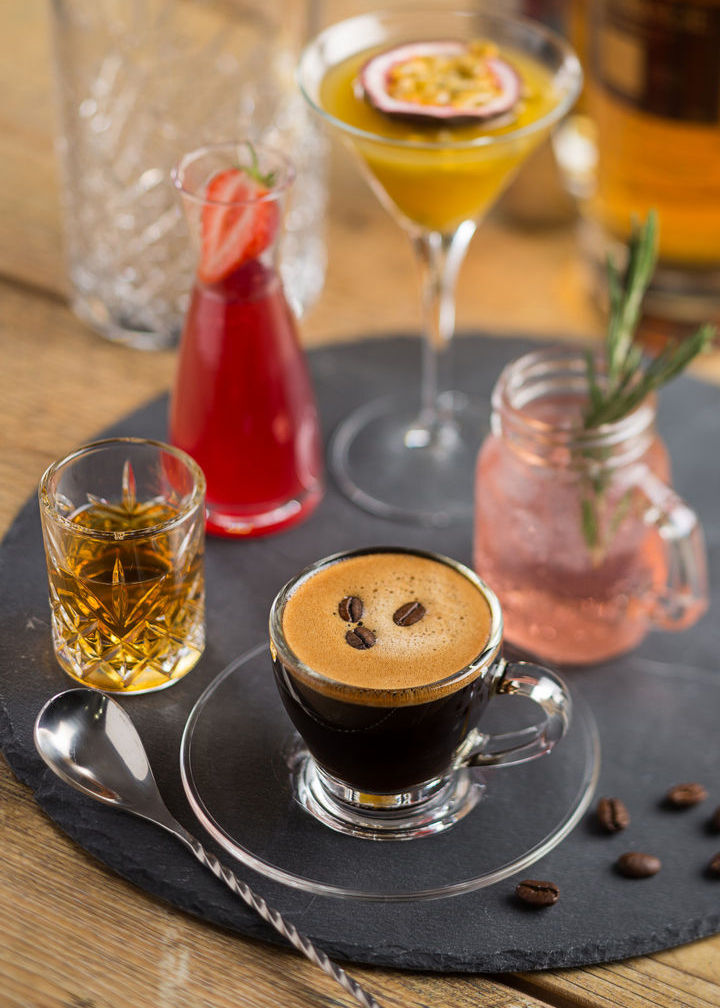 Glasses coffee store